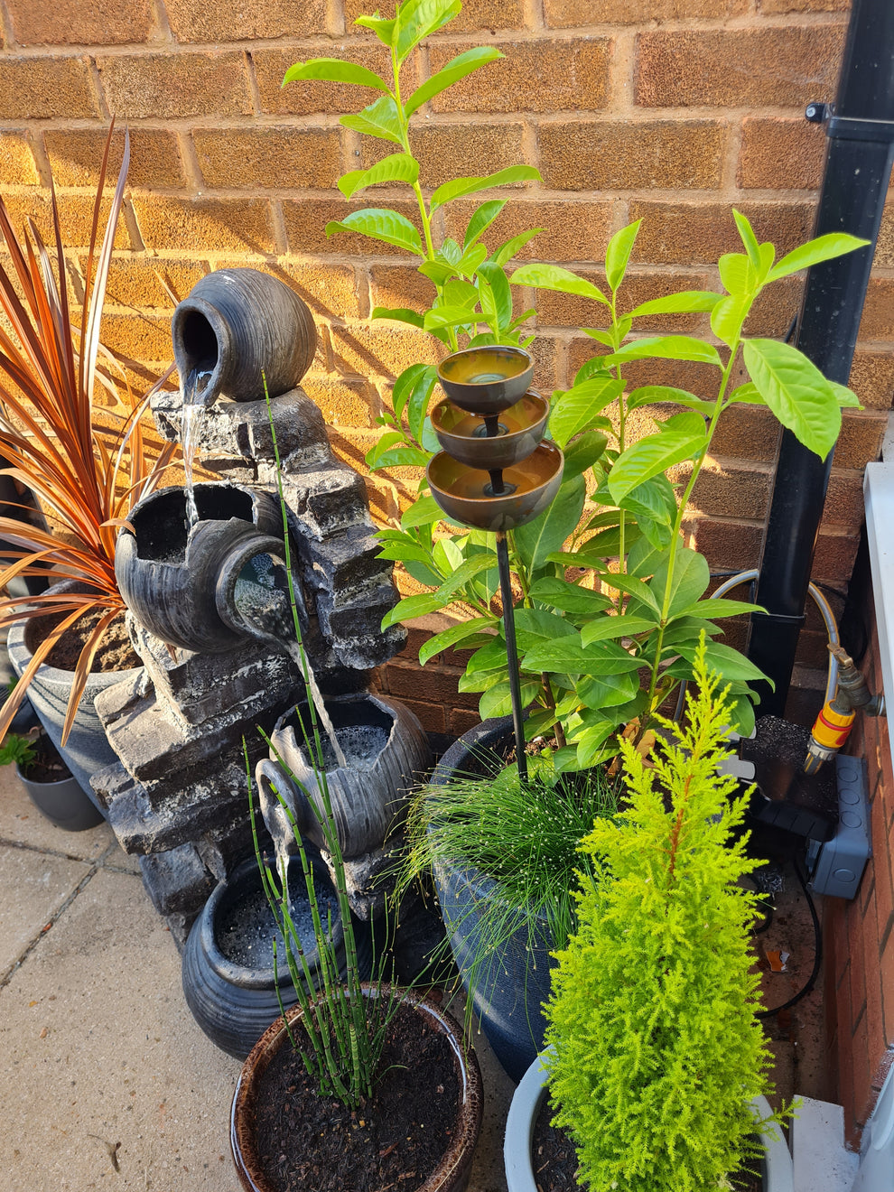 Rain Catcher Waterfall | Outdoor Garden Water Feature | Decorative Rai ...